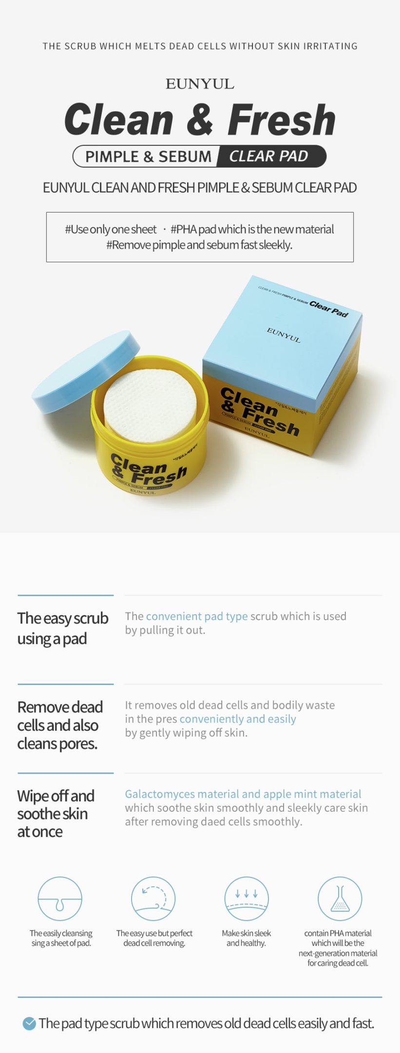 Buy Clean & Fresh Pimple & Sebum Clear Pad at Low Price - TofuSecret